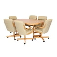 Caster Chair Company 7-Piece 42x[42/60] Caster Dining Set Wood Edge ...