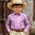 Angala Kids T Shirts Long Sleeve Shirts Button Down Lapel Neck Floral ...