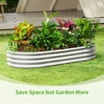 Land Guard Oval 6x3x1ft Galvanized Raised Garden Bed Kit ，Raised Garden ...