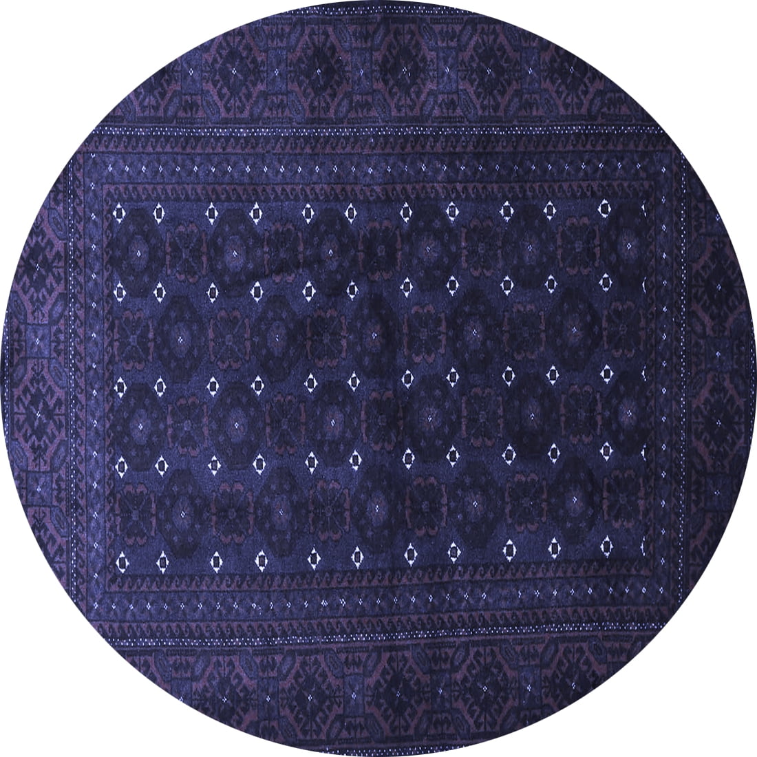 Ahgly Company Indoor Round Persian Blue Traditional Area Rugs, 8' Round ...