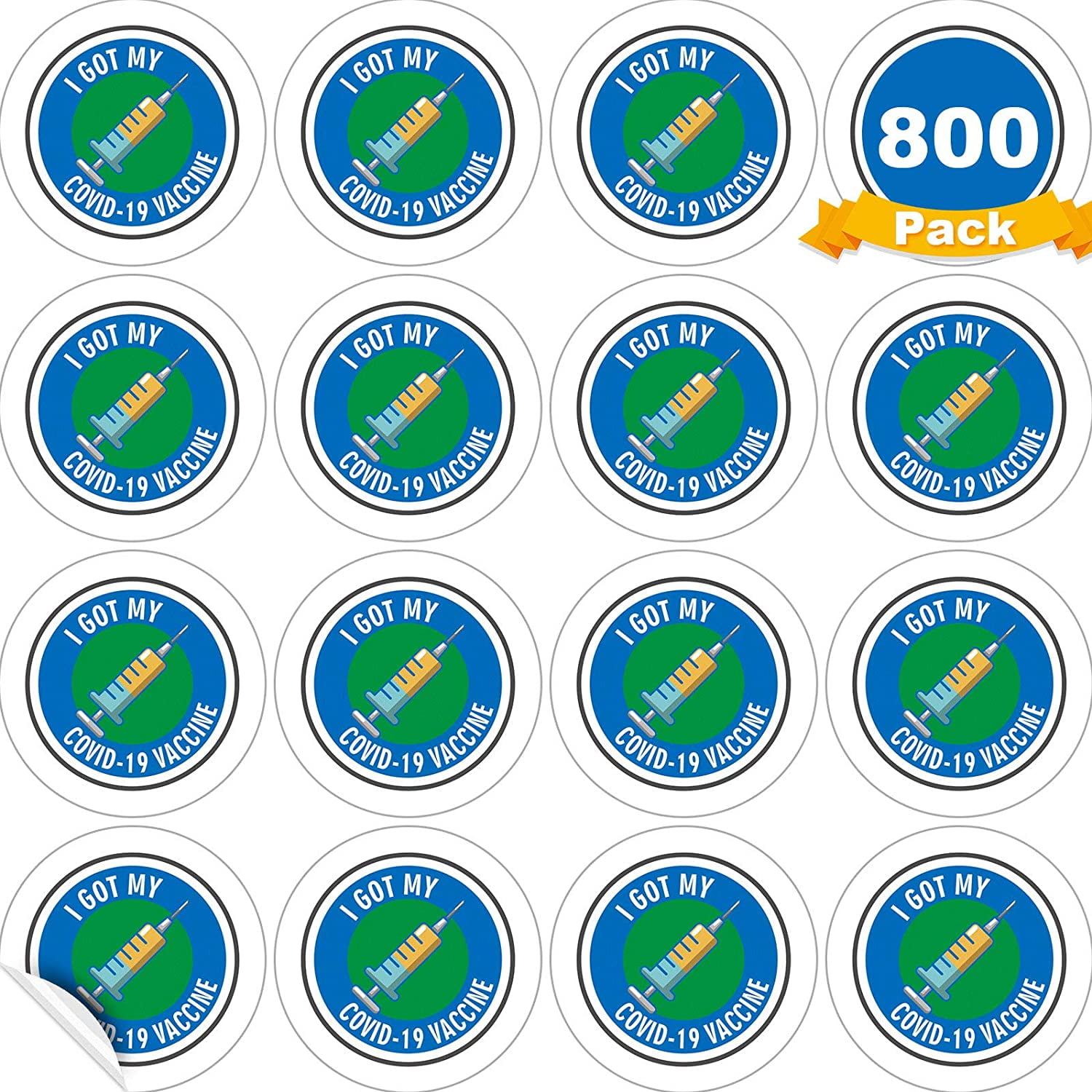 800 Pieces Vaccine Notification Stickers Waterproof Vaccine Decals 1.5 ...
