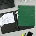 Five Star 2-Pocket Stay-Put Plastic Folder Forest Green - Pocket ...