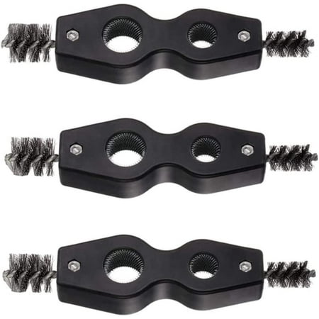 3 Pieces Copper Tubing Brush 4 in 1 Pipe Deburring Brush Cleans Inside ...