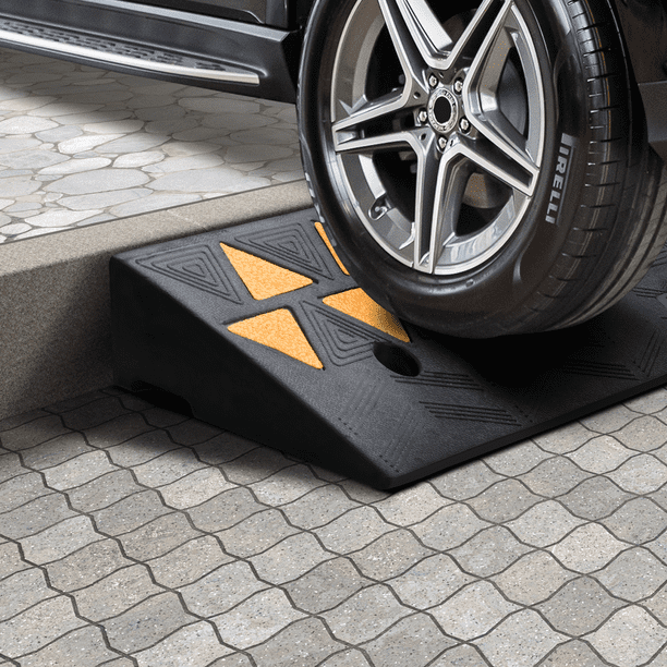 BENTISM Rubber Curb Ramp Driveway Ramp for Curb 3.7" Rise 39.4" Wide ...