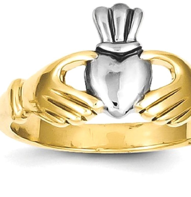 IceCarats - 14kt Yellow Gold Irish Claddagh Celtic Knot Band Ring Size ...