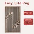 3'x5' Black Rainbow Boho Outdoor Rug - Non-Slip Thin Washable Farmhouse ...