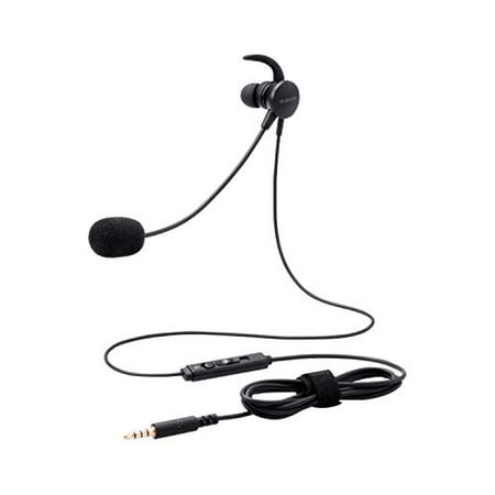 ELECOM headset with microphone arm 4-pole mini plug inner ear with ...