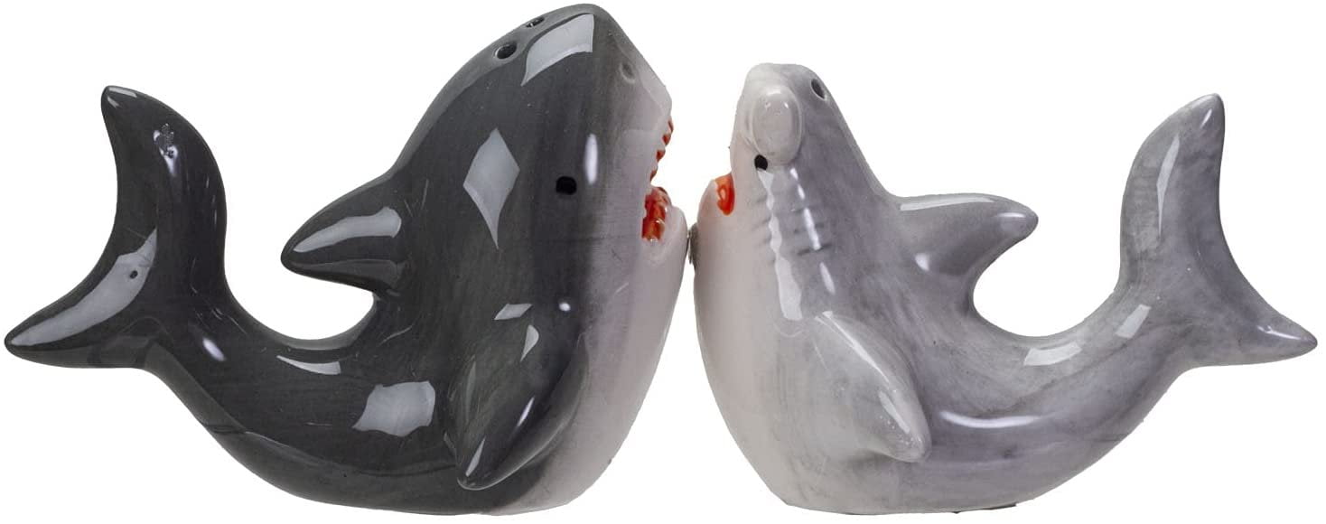 Sharks Couple Ceramic Food Salt and Pepper Shakers - Walmart.com