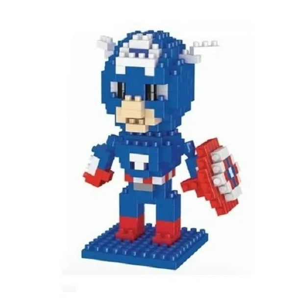 Capitan America Marvel Avengers Figura Armable Mini Blocks Micro Bricks ...