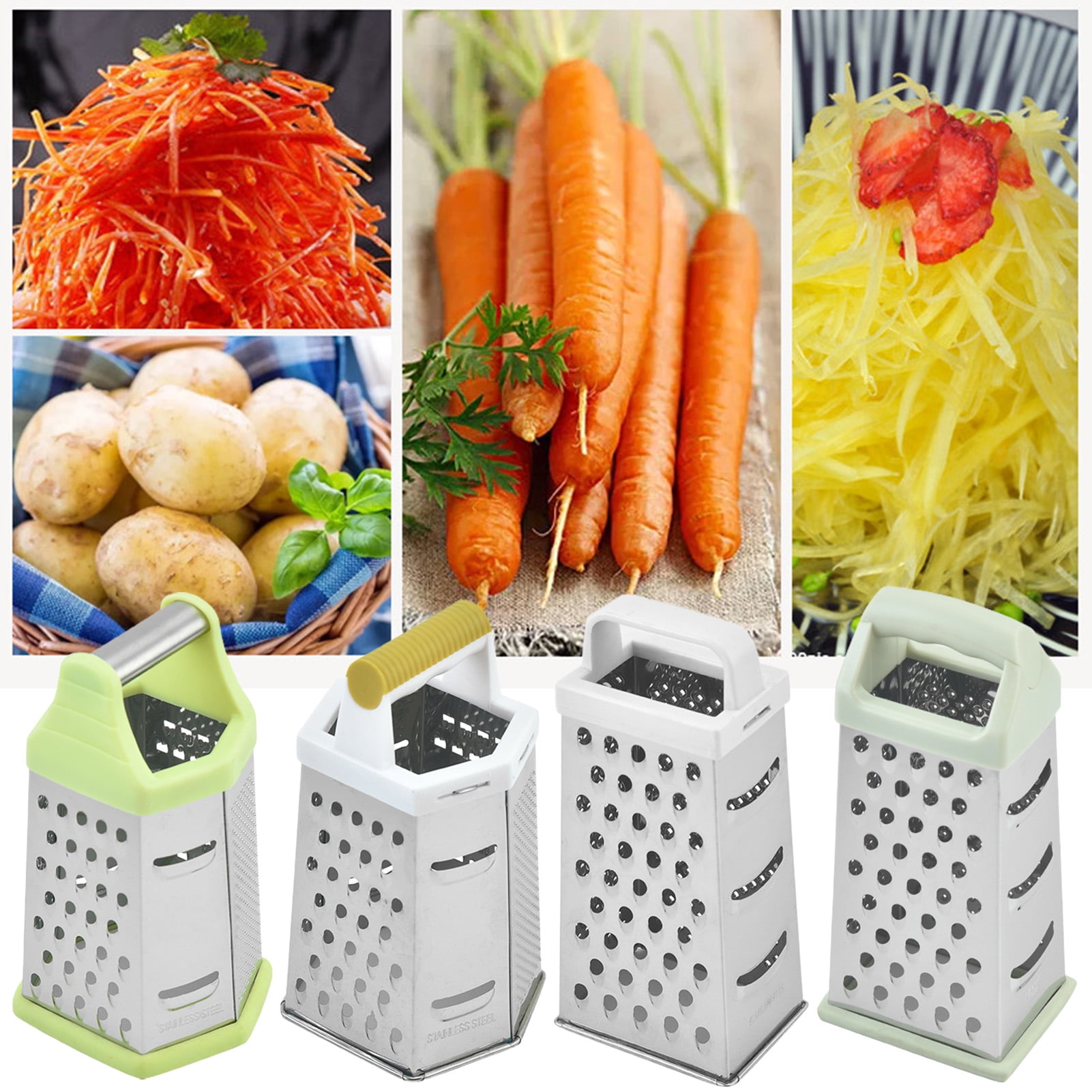 Wharick Professional Vertical Stainless Steel Four-sided Boxed Grater ...