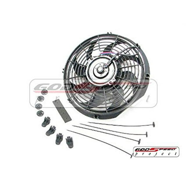 Universal High Performance Electric Radiator Slim Fan Fans 10" 1000cfm ...