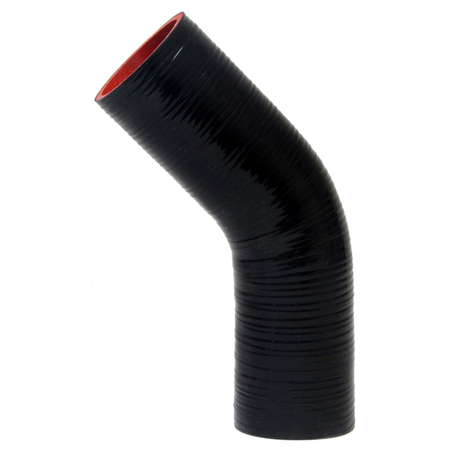 HPS 1.25" ID High Temp 4-ply Reinforced Silicone 45 Degree Elbow Coupler Hose Black (32mm ID ...