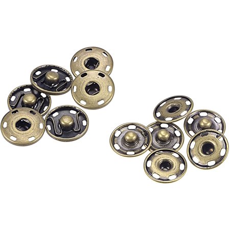 Snap Buttons, 19mm Copper Sewon Press Button Fastener for Leather Coat ...
