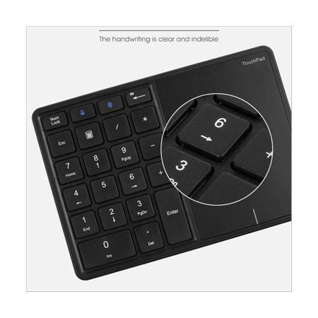 Mini 2.4G Bluetooth Keyboard Numeric Keypad 22 Keys Digital Keyboard with Touchpad for Windows ...