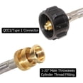 5 Feet Propane Adapter Hose Stainless Steel Hose Connector Replacement ...