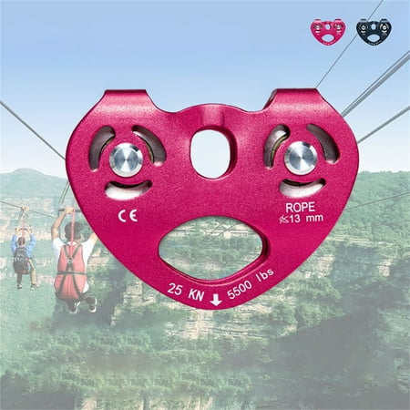Zip Line Trolley Double Pulleys Hanging Mountaineering Dual Device ...