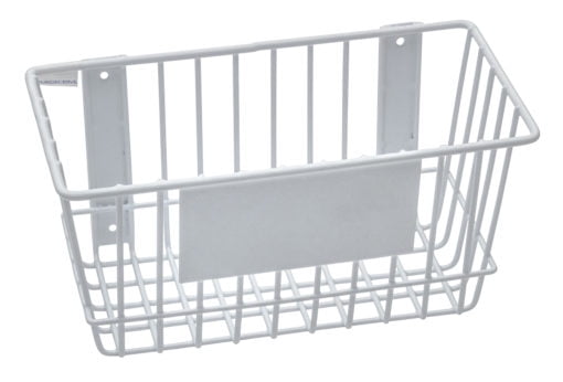Rack'Em 9181-W Mount Anywhere White Wire Basket 12"x6"x6" with Label ...