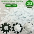 Goodhd 10000Pcs Tissue Paper Biodegradable White Heart Confetti ...