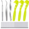 XIRQI Tick Removal Tool 6 in 1,Pet Tick Remover Kit with Flea Comb ...