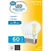 Great Value A19 LED Light Bulb, 7W (60W Equivalent) Dimmable Soft White E26 Base (4 Pack ...