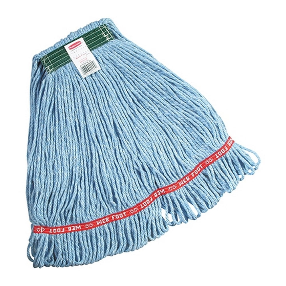 Rubbermaid Swinger Loop Wet Mop Head Blue 20 oz. (6 Per/Case) - Walmart.com