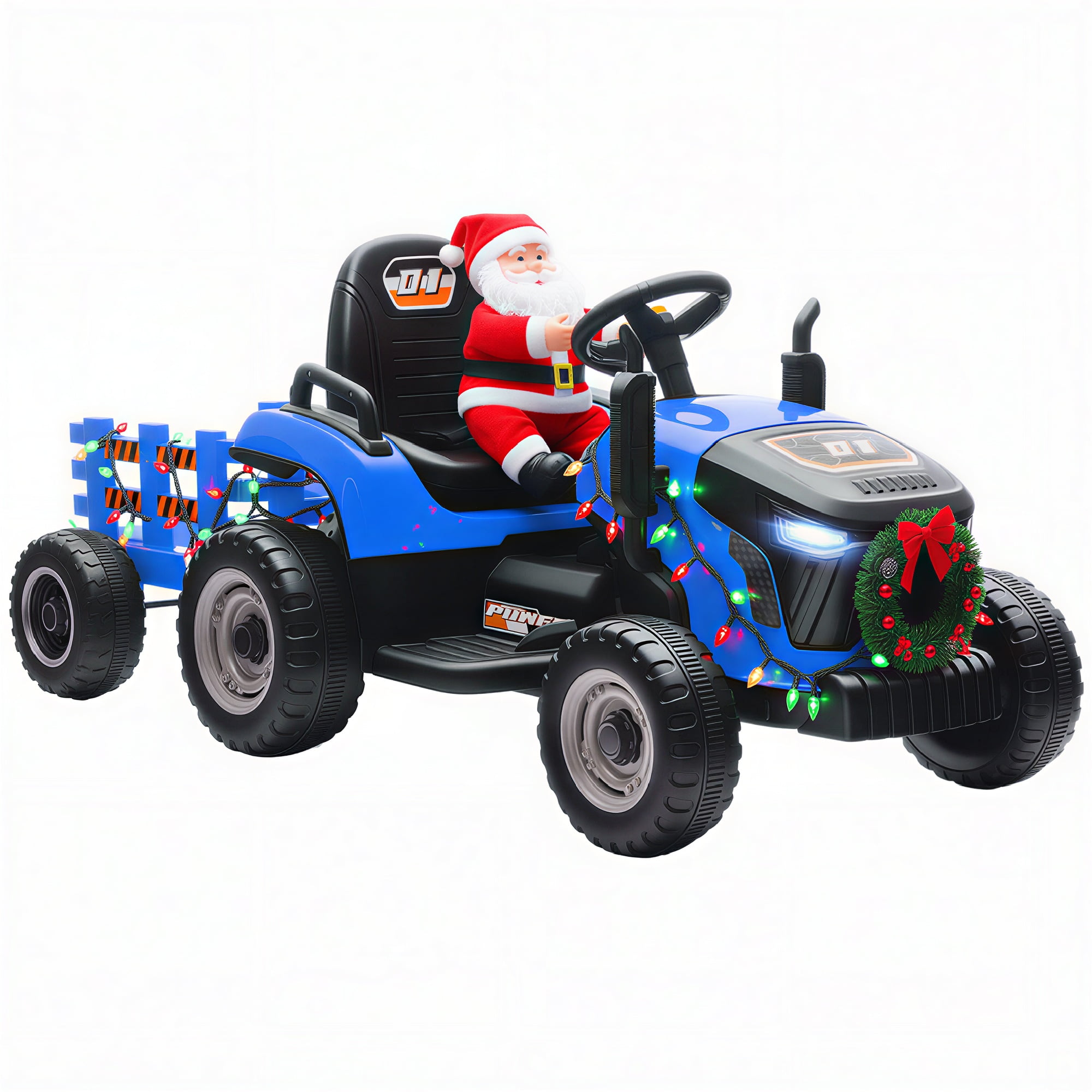 Click here for Qaba Kids Ride On Tractor With Trailor  12v Kids R... prices