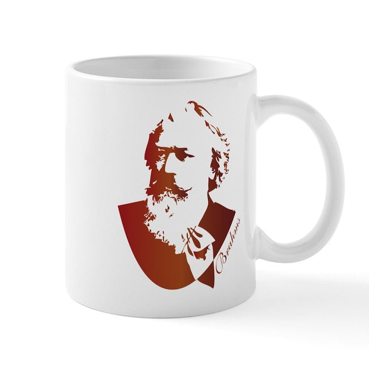 CafePress - Silhouette Johannes Brahms Mug - 11 oz Ceramic Mug ...