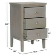 SAFAVIEH Deniz Classic End Table with 3 Storage Drawers, French Grey - Walmart.com