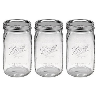 Ball Collection Elite Color Series Blue Glass Mason Jar with Lid and ...
