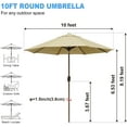 10-Year-Non-Fading 10Ft Market Umbrella Outdoor Patio Umbrella Table ...