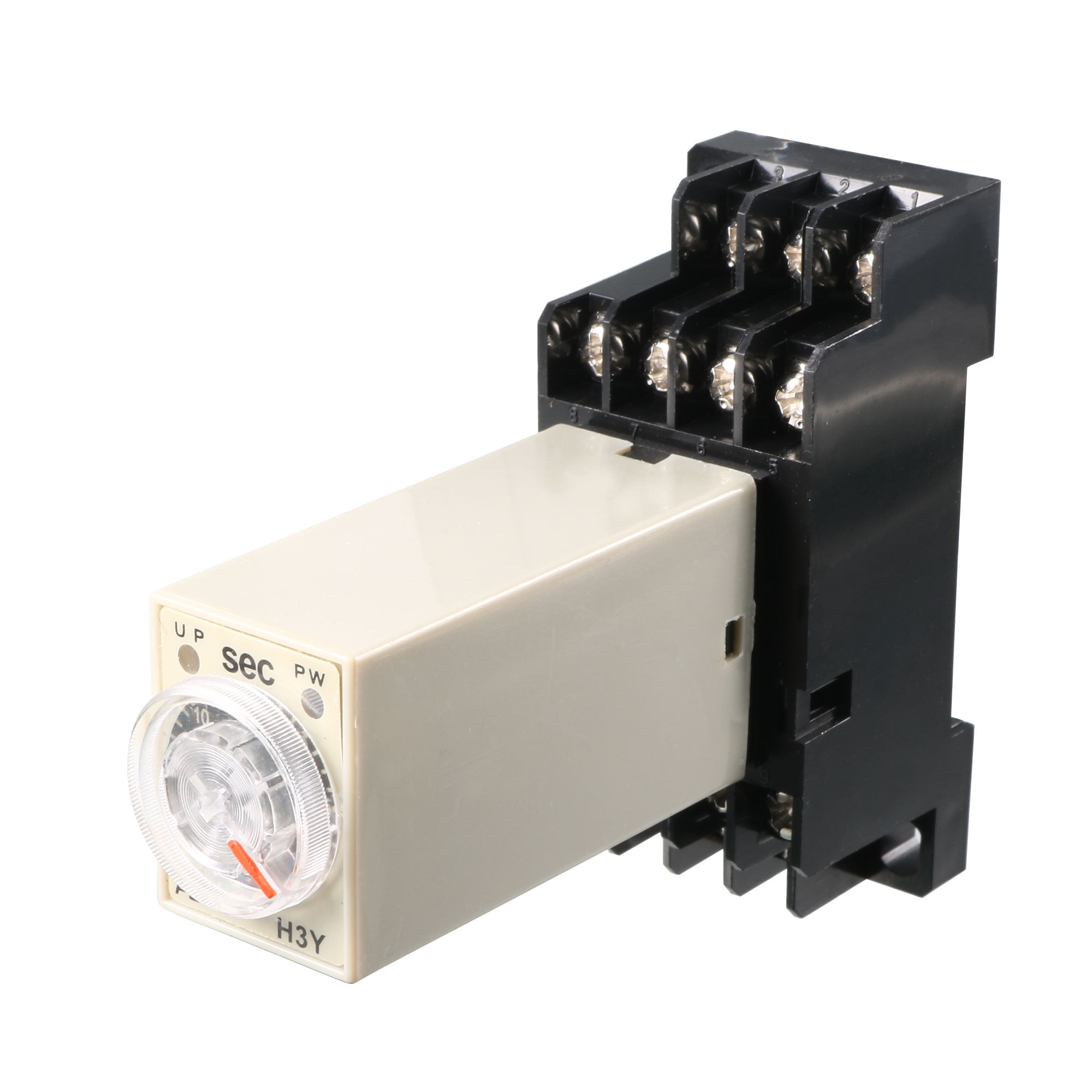 Unique Bargains DC 24V 14 Pins 4PDT 0-30S Timer Delay DIN Rail Time ...