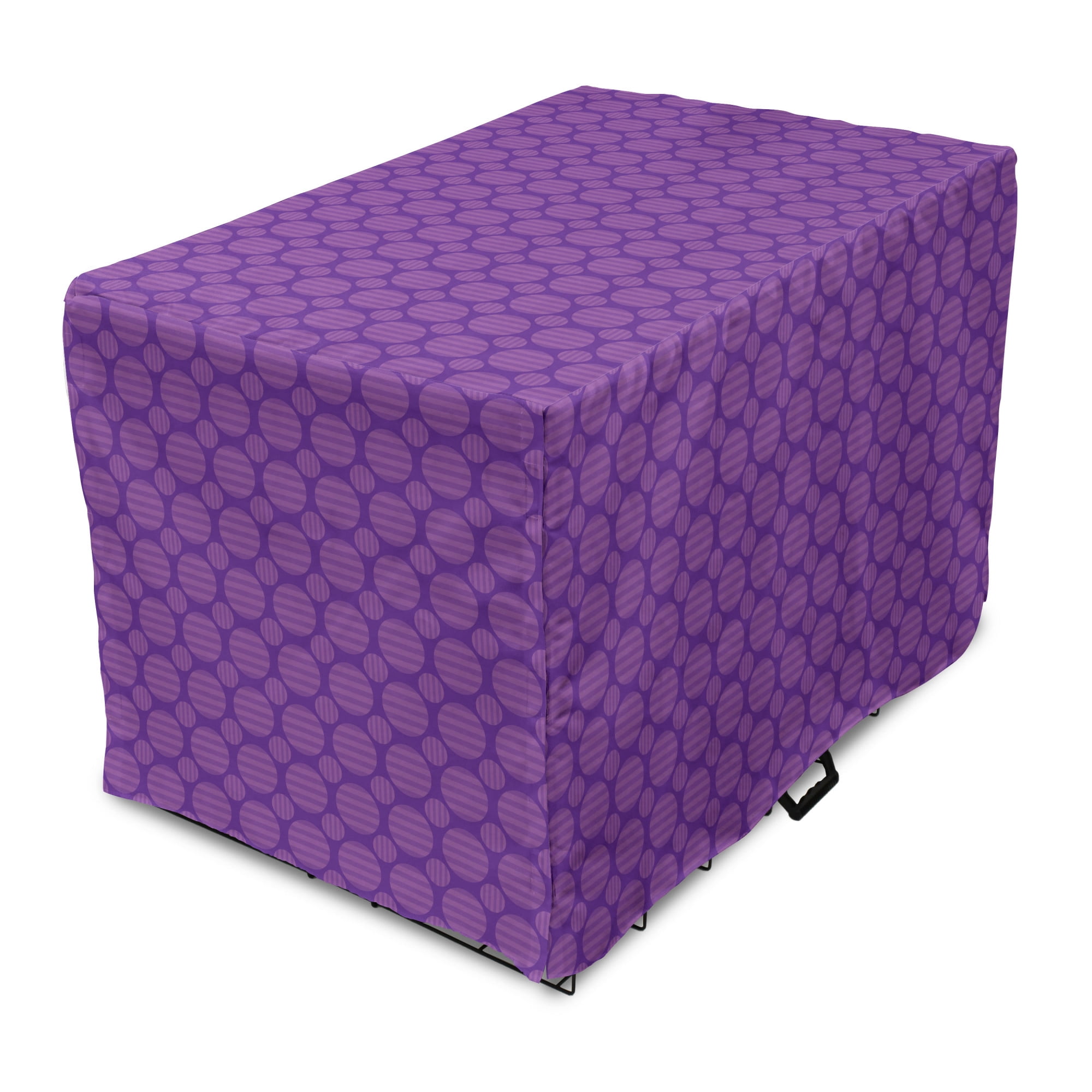 Geometrical Dog Crate Cover, Continuous Pattern with Abstract Purple ...