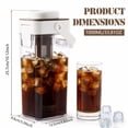 Cold Brew Coffee Tea Maker 34 oz Large Capacity Iced Tea Brew Pitcher ...