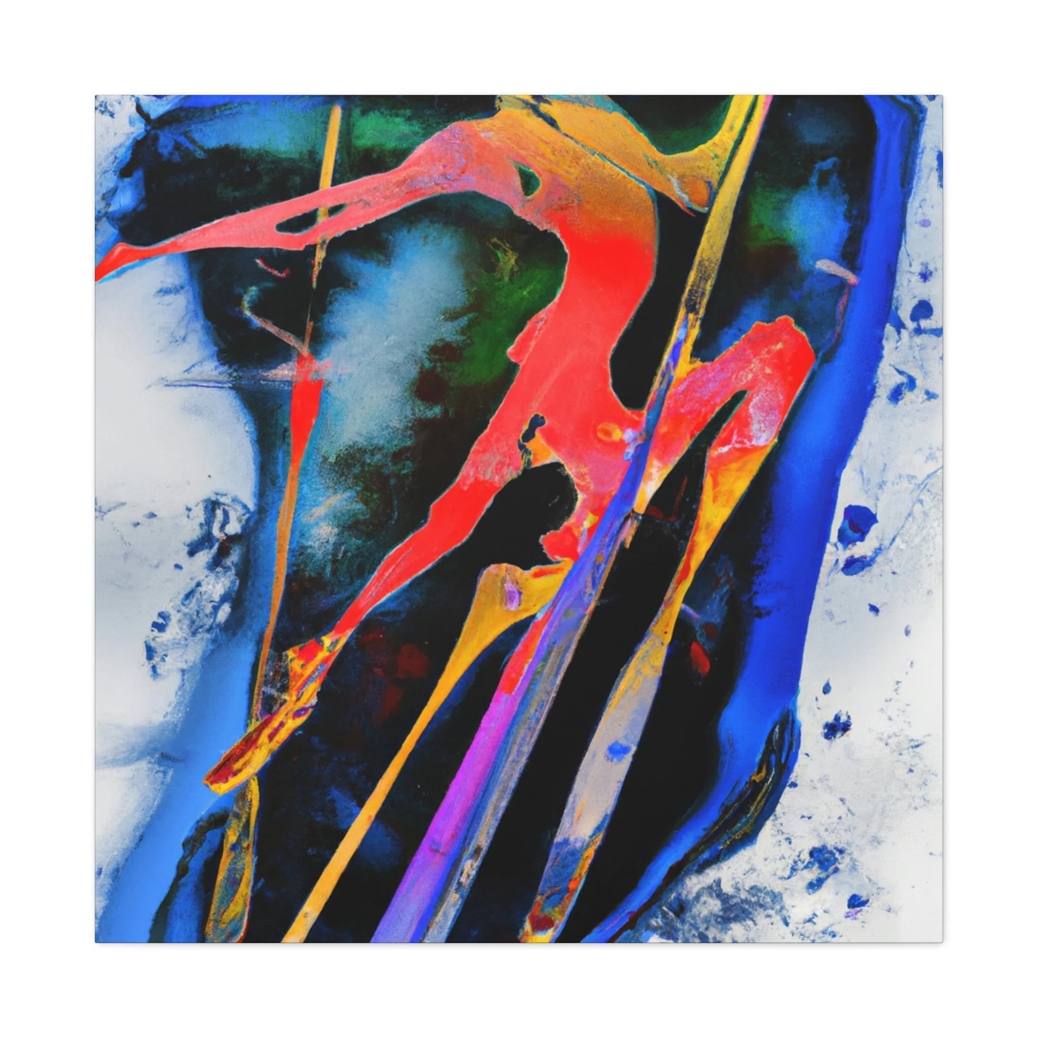 Skiing Awe Expression - Canvas - Walmart.com