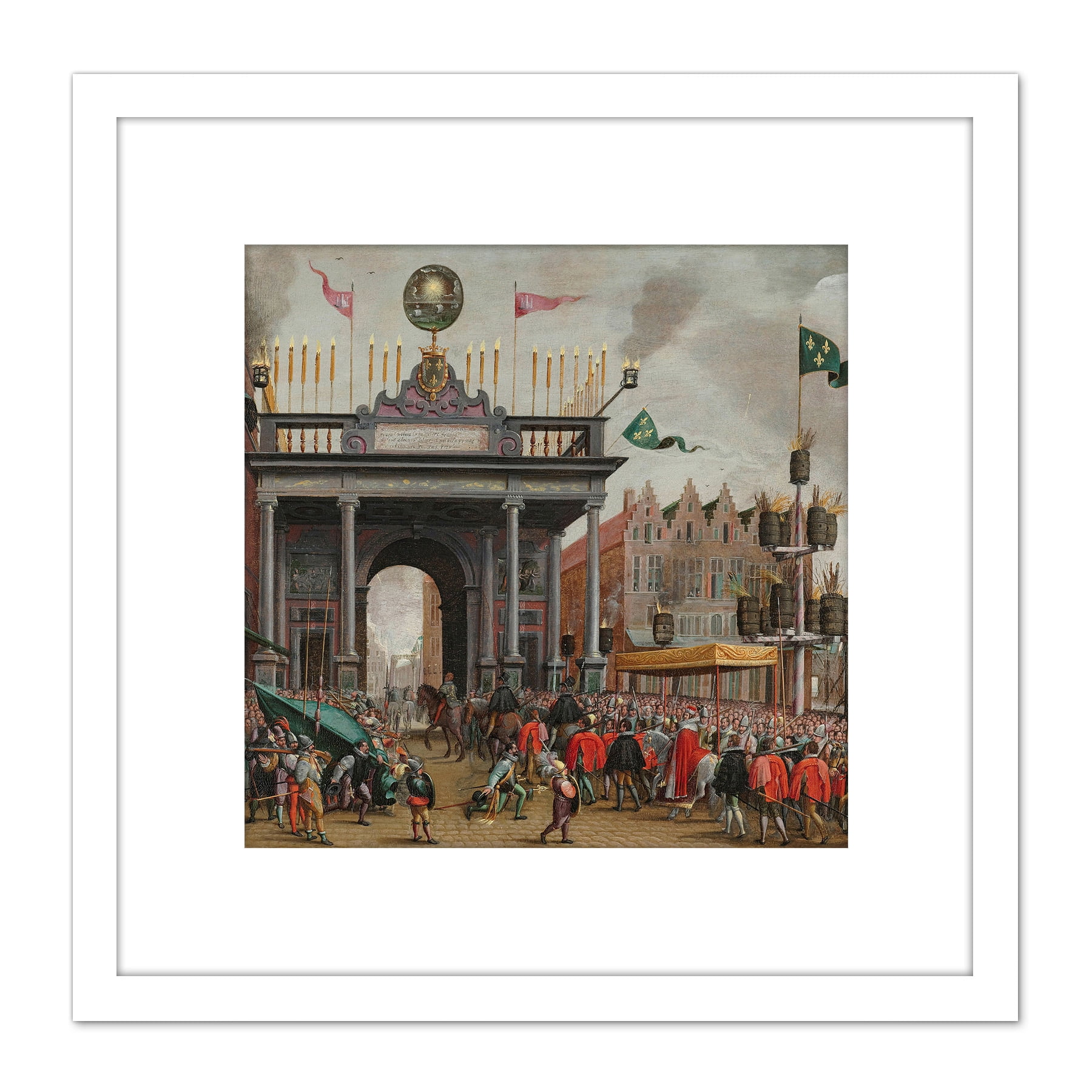 MHVH Joyful Entry Duke Anjou Antwerp 8X8 Inch Square Wooden Framed Wall ...