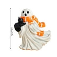8 Inch Halloween Ghost Resin Decorative Figurine Halloween Cartoon Cat ...