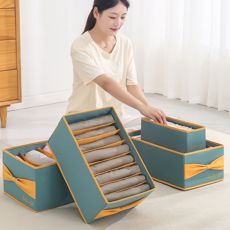 Sock Drawer Organizer Divider Underwear Organizer, Collapsible Closet ...