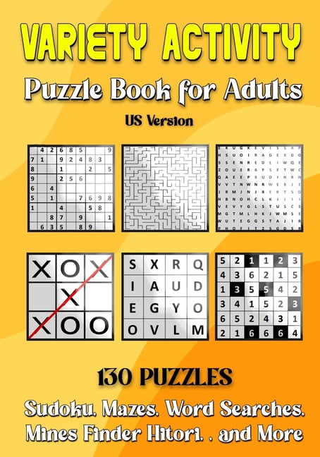Variety Activity Puzzle Book for Adults : Sudoku, Word Search, Mazes ...