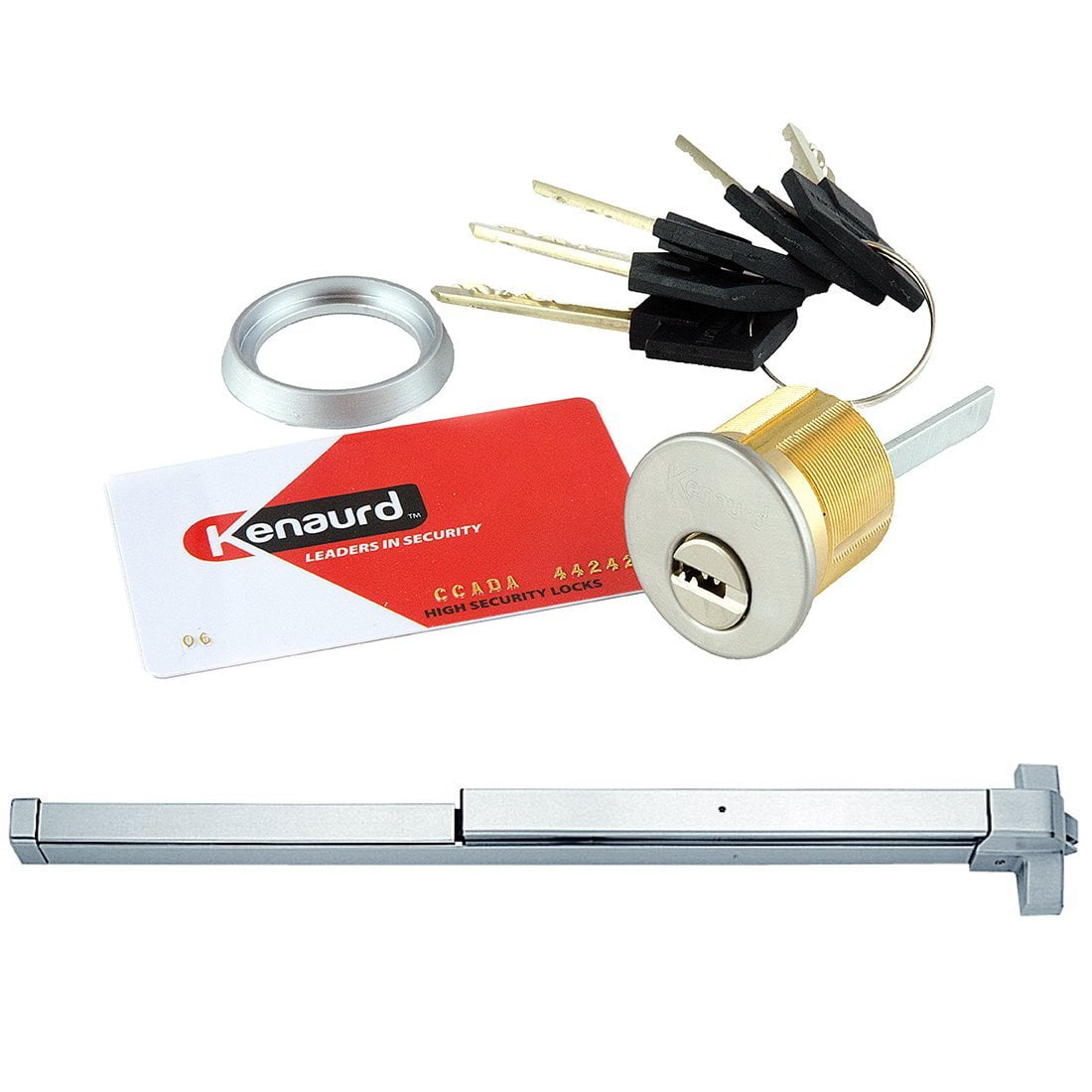 Heavy Duty Push Bar / Panic Exit Device and High Security Rim Cylinder ...