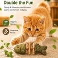 Catnip & Silvervine Chew Toy, Fish Bone Dental Cat Toy, Textured Design ...