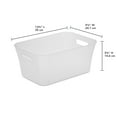 Mainstays Medium Plastic Storage Bin with Handles, Clear, 13.75x9.5x5 ...