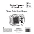 Better homes gardens Wood Color Retro Heater 1500W Indoor Wood ...