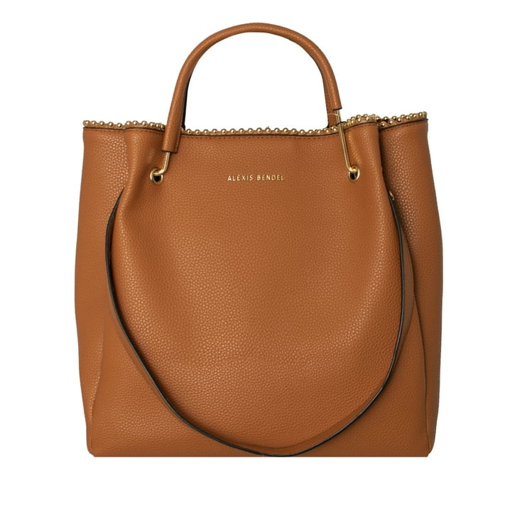 Alexis Bendel Cognac Women’s Vegan Leather Multi-Style Shopper Tote ...