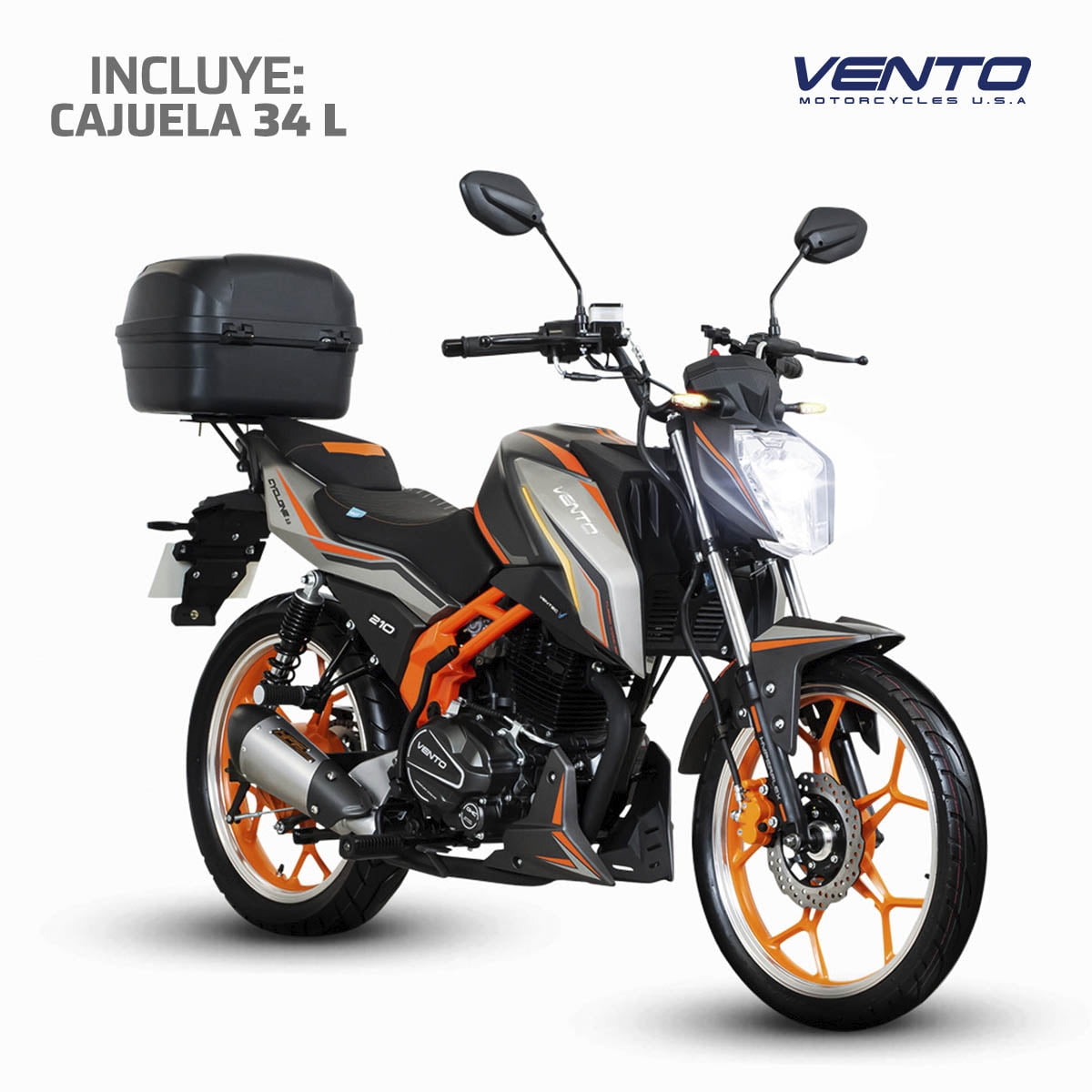 Motocicleta Urbana VENTO Cyclone 210 Gris 2026 | Walmart en línea