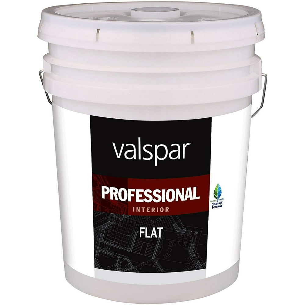 Valspar 11611 Light Base Flat Interior Professional Series Paint, 5 ...