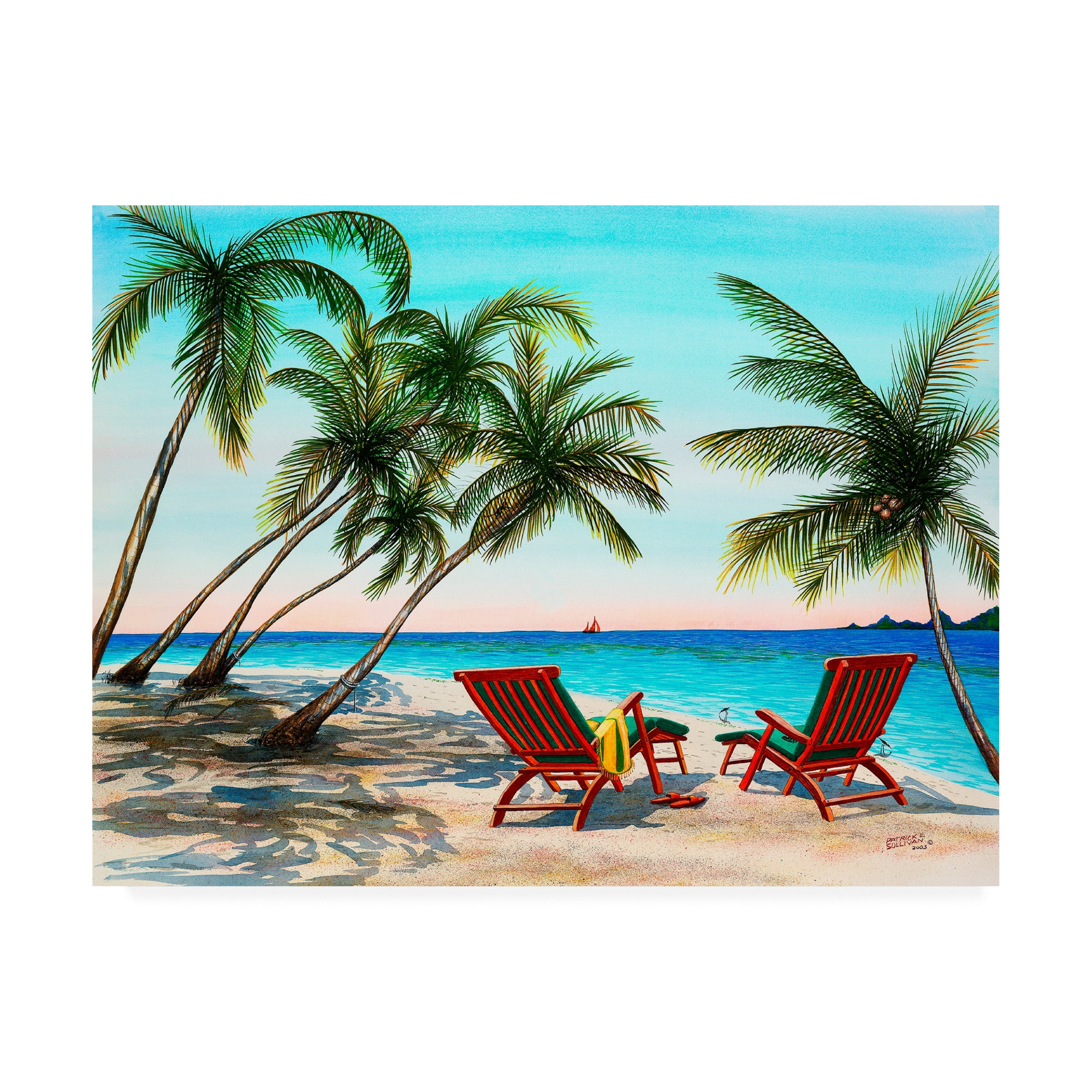 Trademark Fine Art 'Tropical Vacation' Canvas Art by Patrick Sullivan ...