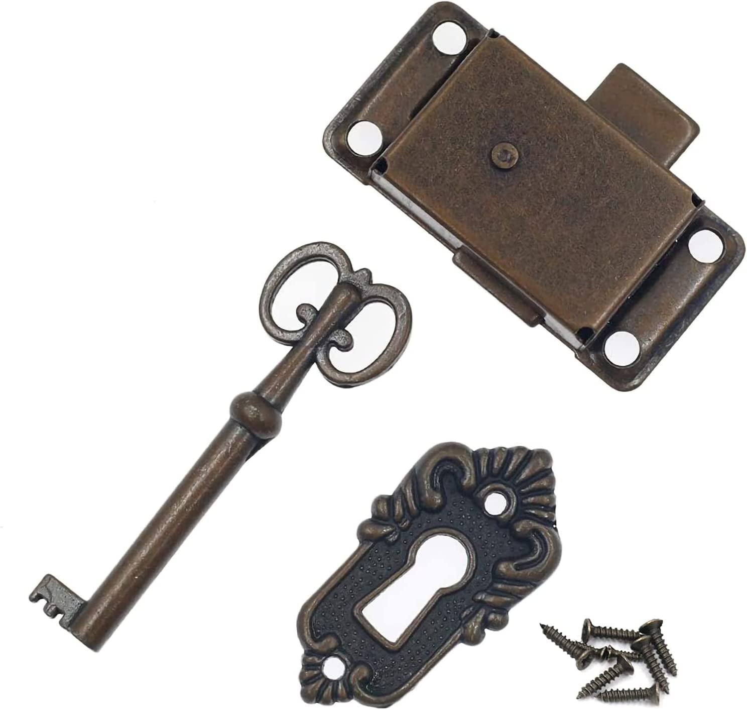 Antique Cabinet Door Lock Antique Lock Set - Decorative Lock with Keys ...