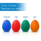 RMS Egg Shaped Hand Exercise Balls, 4 Resistance Levels, Flexible ...
