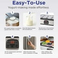 Yogurt Maker with 8 Glass Jars, Temp Adjustable Control Yogurt Machine ...