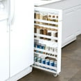 Modern White Rolling Spice and Can Storage Racks with 4 Shelves - Space ...
